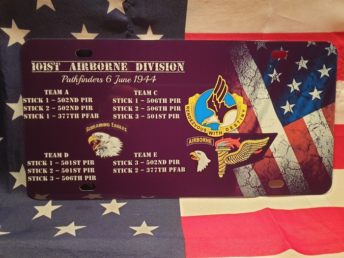 Plaque d'immatriculation Pathfinder 101 Airborne ...