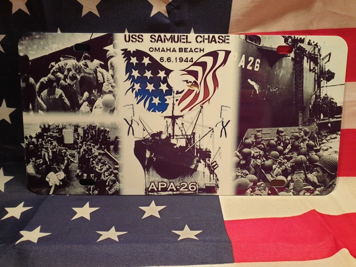 Plaque d'immatriculation Uss Samuel Chase :: Memoiresdenosperesboutique9