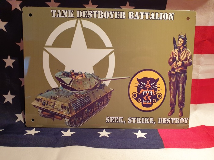 Plaque décorative aluminium Tank Destroyer :: Memoiresdenosperesboutique9