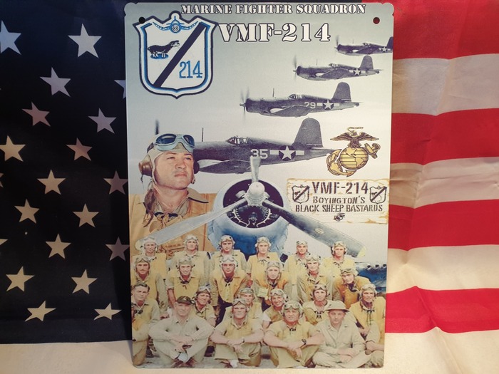 Plaque décorative aluminium VMF-214 modèle 2 :: Memoiresdenosperesboutique9